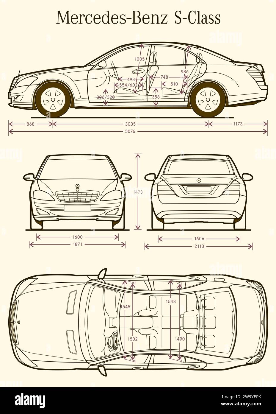 Mercedes vintage car Stock Vector Images - Alamy