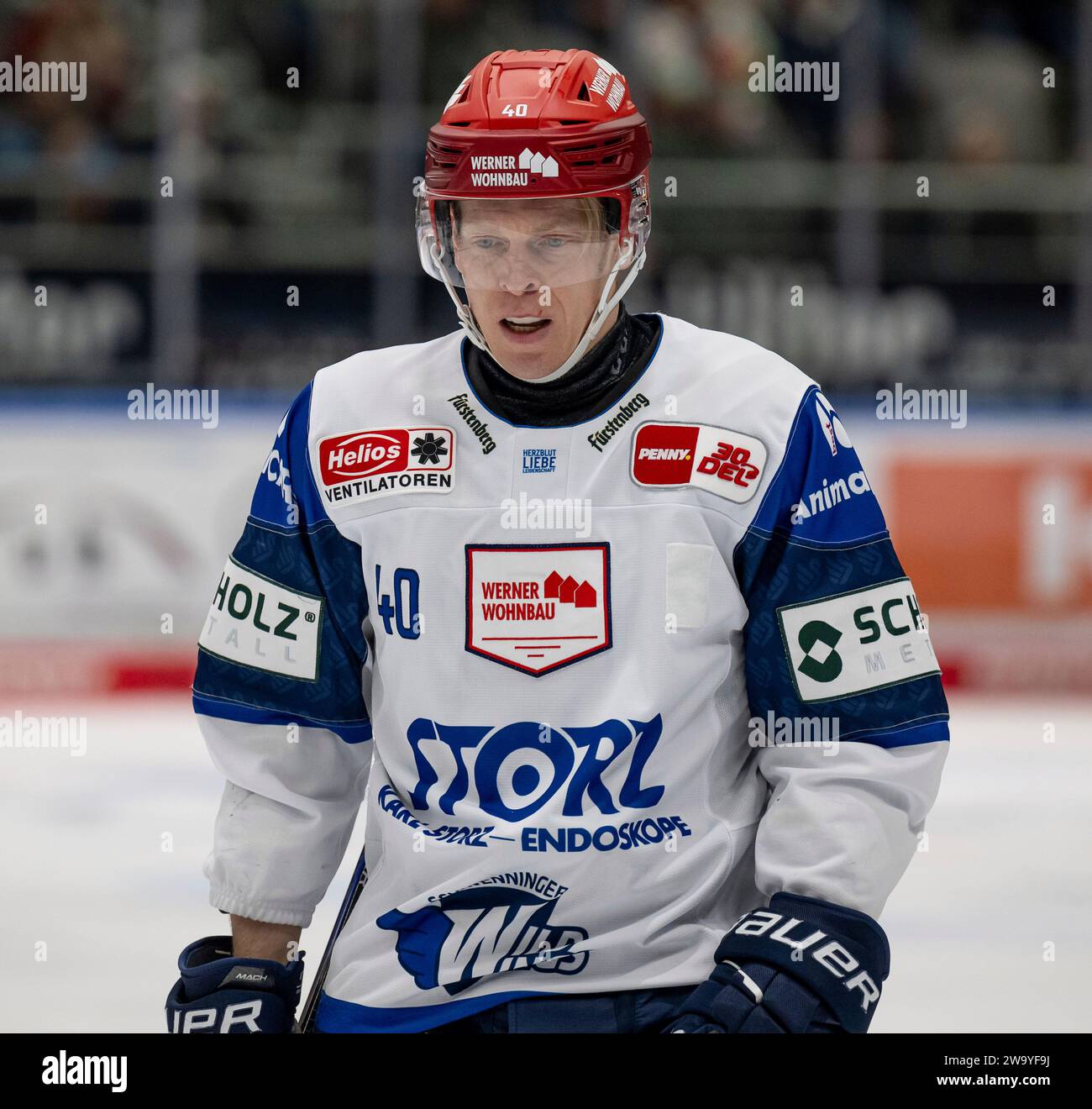 Augsburg, Deutschland. 30th Dec, 2023. Ken Andre Olimb (Schwenninger ...