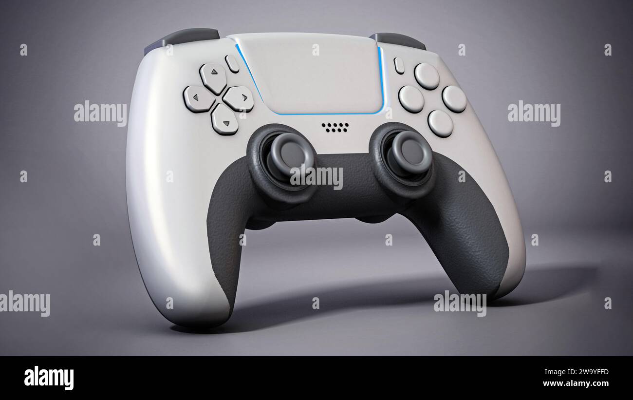 Generic next gen video game controller. 3D illustration Stock Photo - Alamy