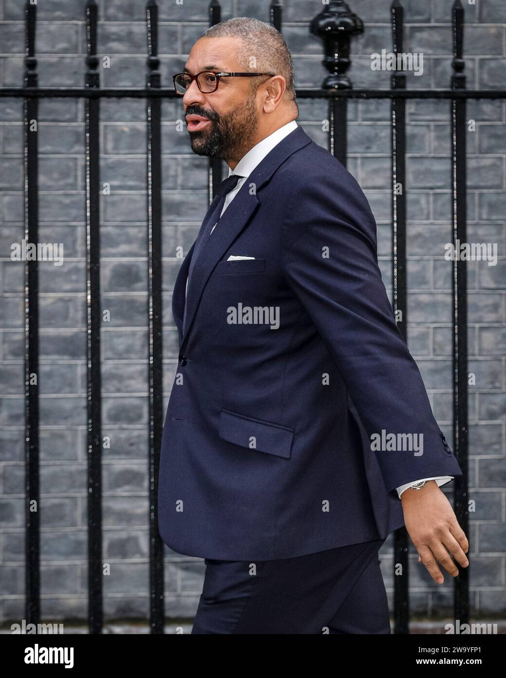 James Cleverly, Secretary of State in the Home Office, smiling in ...