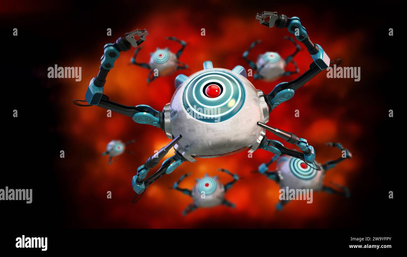 Medical nano robot inside human vein. 3D illustration Stock Photo - Alamy