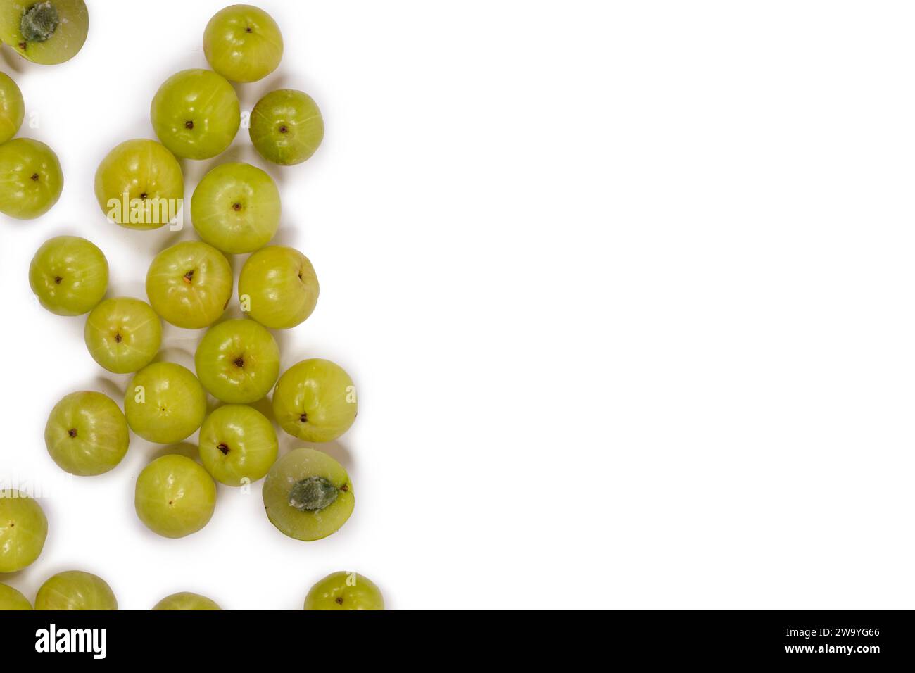 Amla isolated on white background with copy space Stock Photo - Alamy