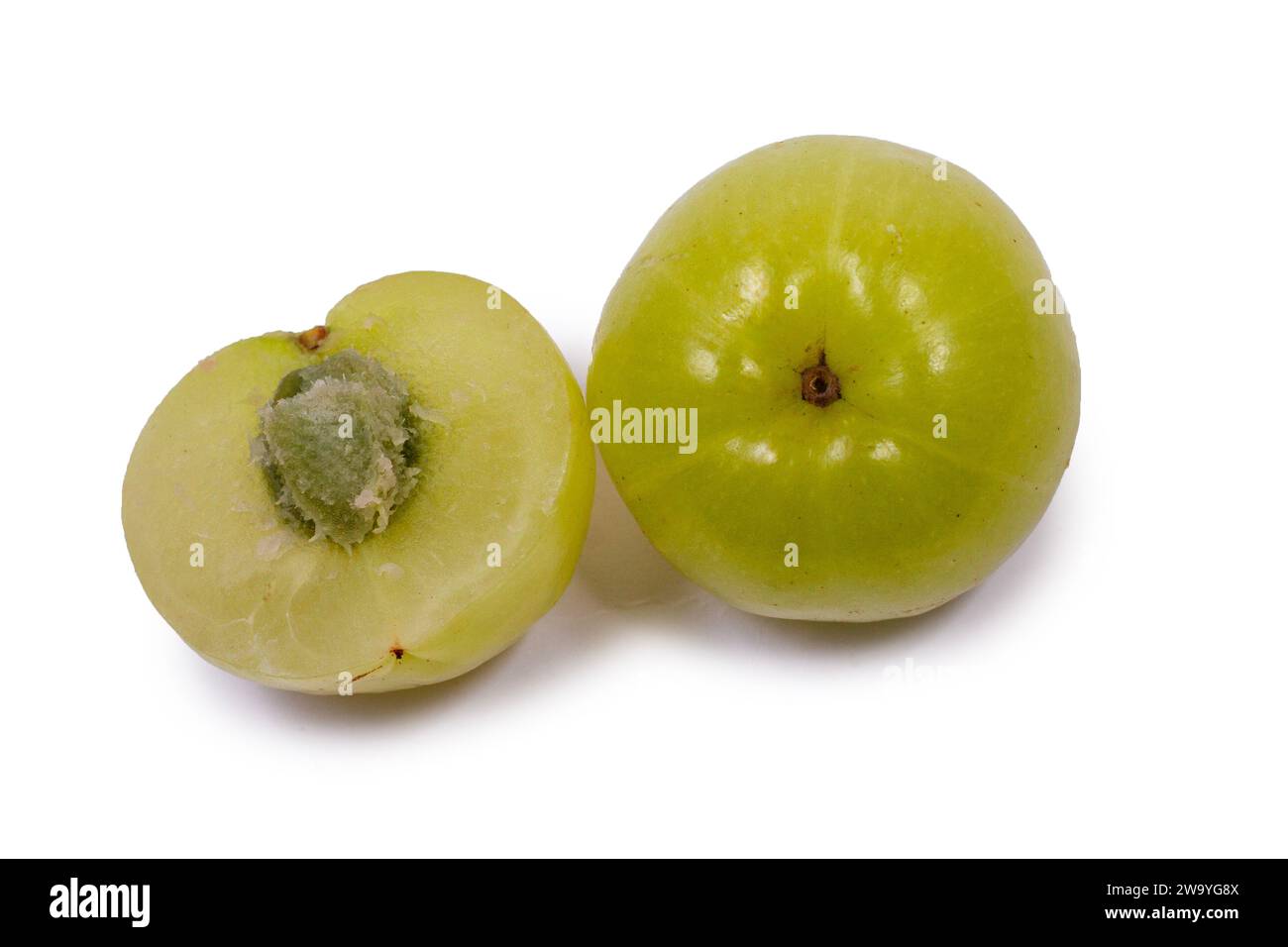 fresh Amla isolated on white background Stock Photo - Alamy
