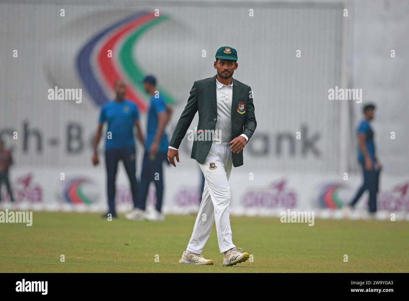 Bangladesh Test Cricket Captain Najmul Hossain Shanto on his way after ...