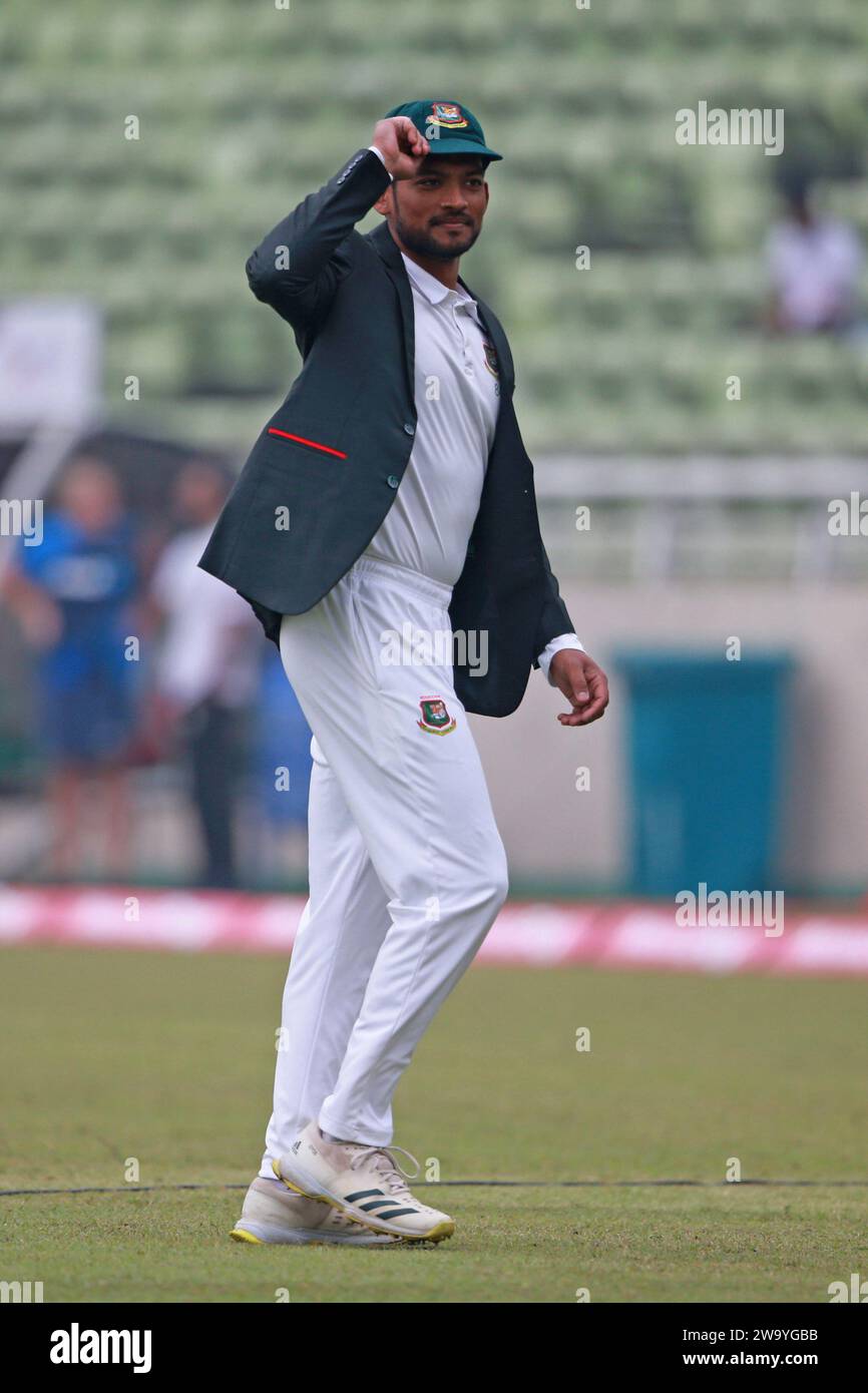 Bangladesh Test Cricket Captain Najmul Hossain Shanto on his way after ...