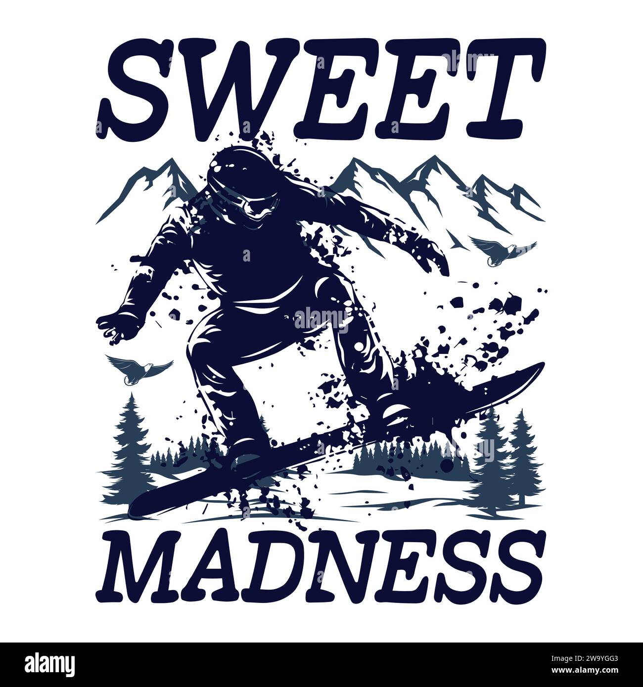 Snowboarding T-Shirt Design Stock Vector Image & Art - Alamy