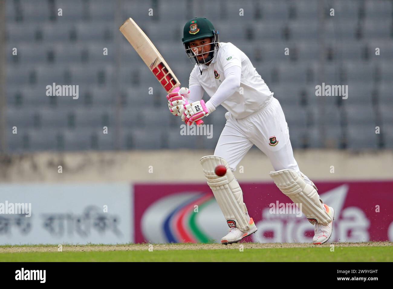 Bangladesh batter Mushfiqur Rahim bats against New Zealand in the 2nd ...