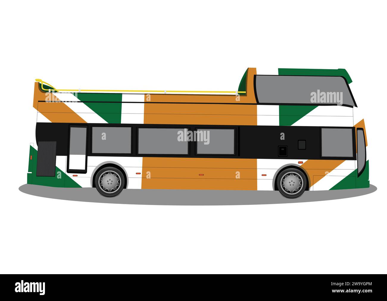 Double decker public bus Stock Vector Images - Alamy