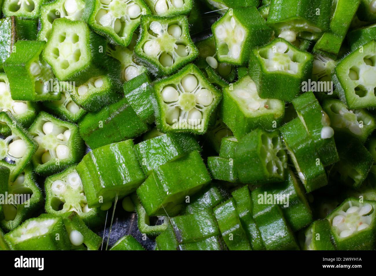 Young okra fruit hi-res stock photography and images - Alamy