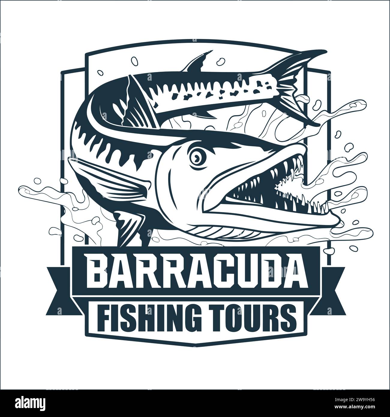 Barracuda Fish Logo Barracuda