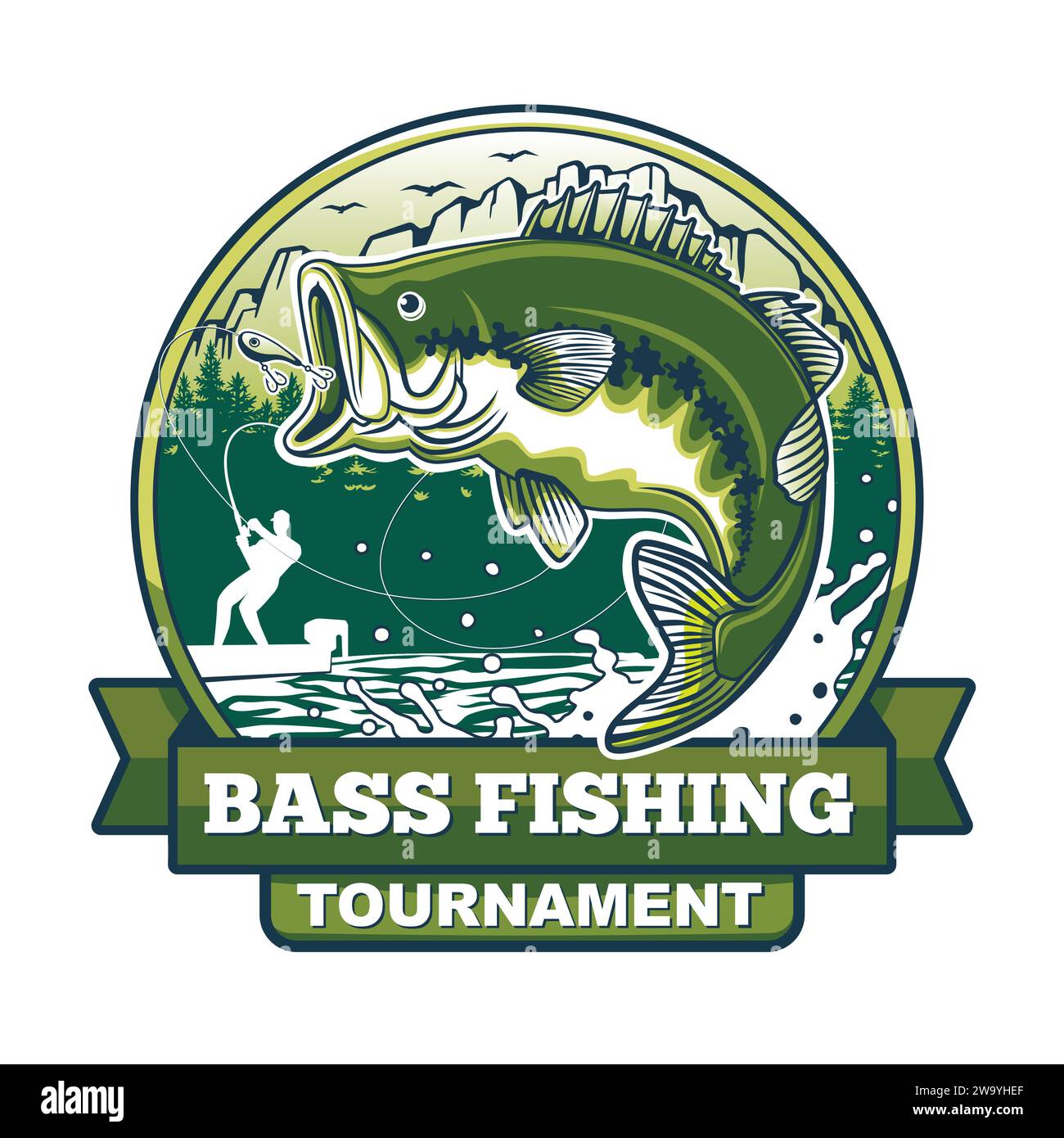 Large mouth bass white background hi-res stock photography and images ...