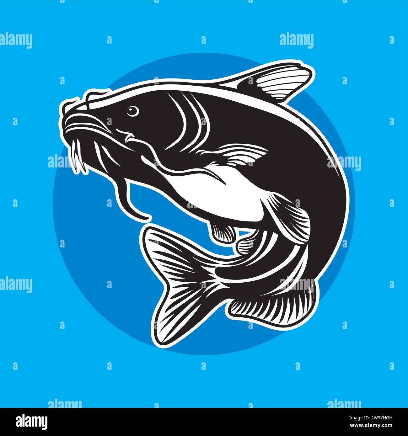 Catfish emblem hi-res stock photography and images - Alamy