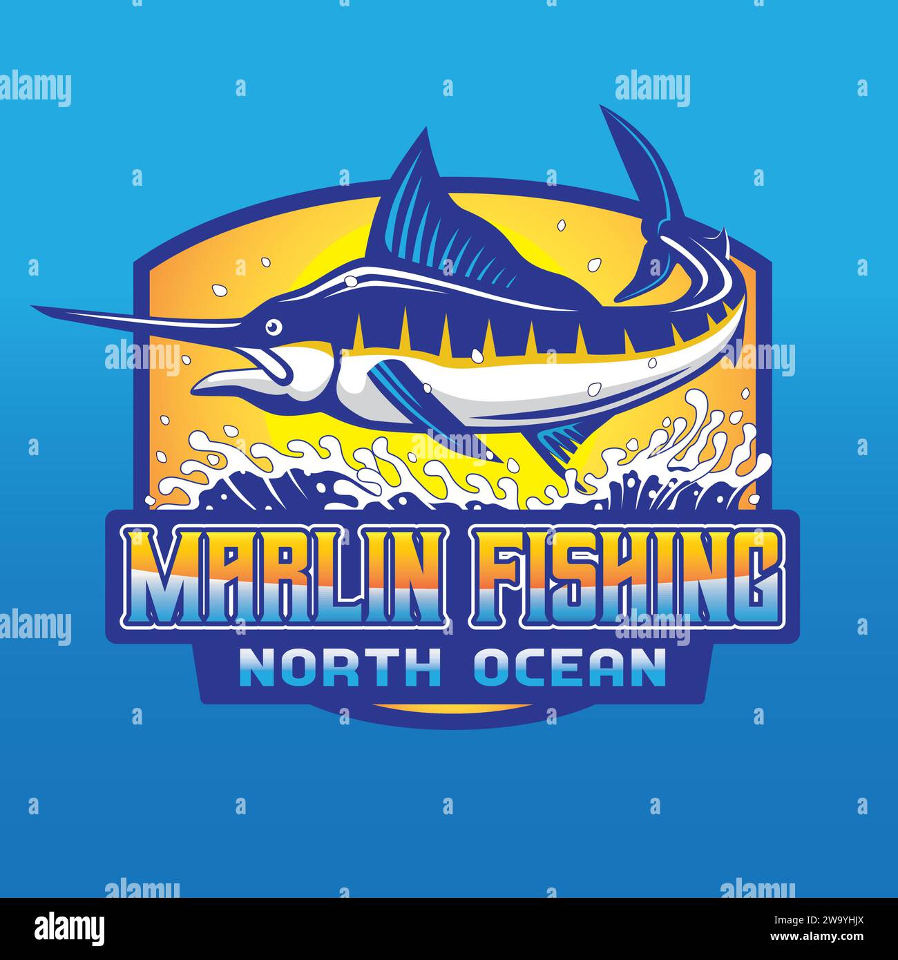 Atlantic white marlin big Stock Vector Images - Alamy
