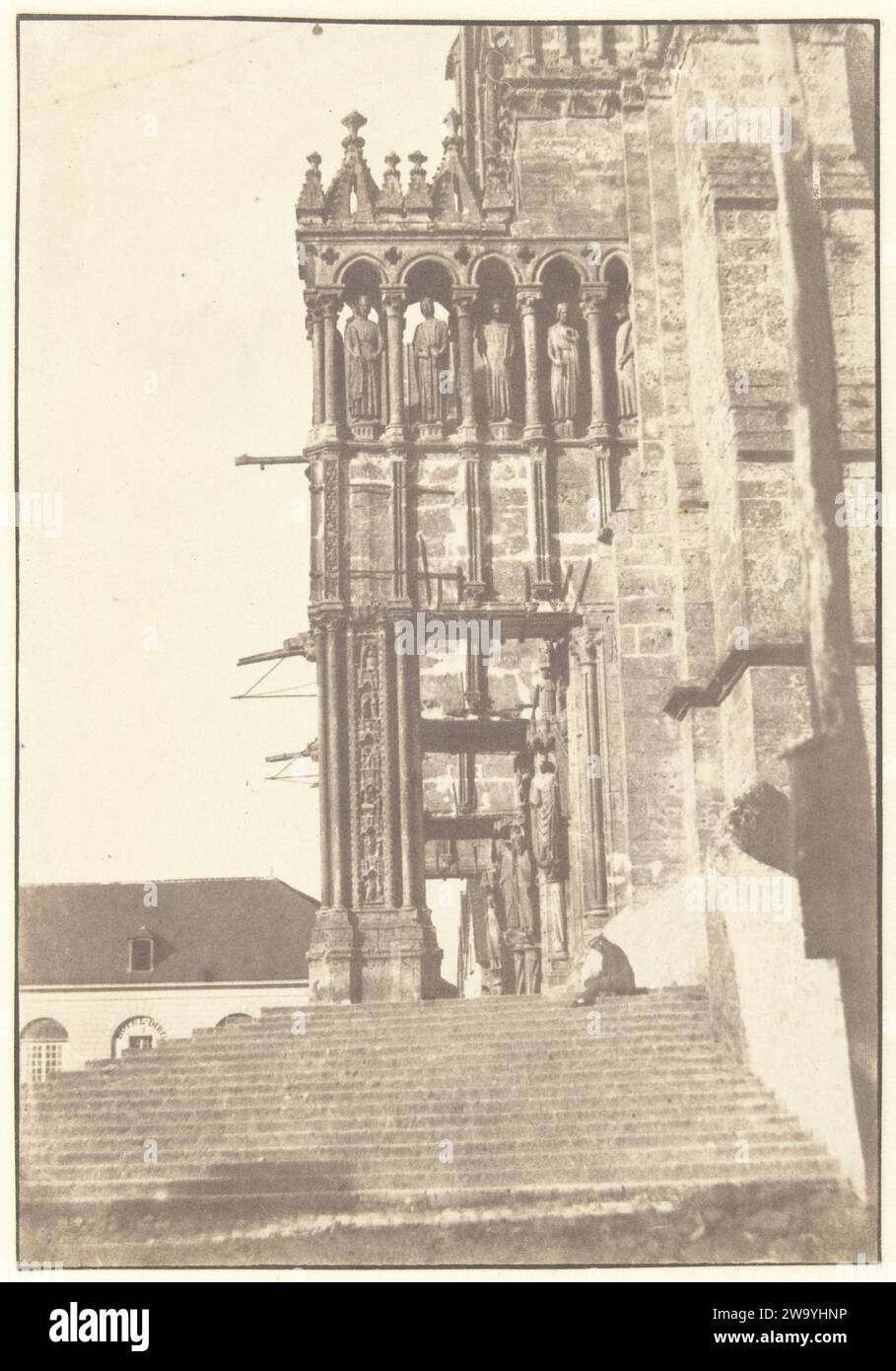 Side view of the Cathedral of Chartres, 1854 photograph Chartres paper ...