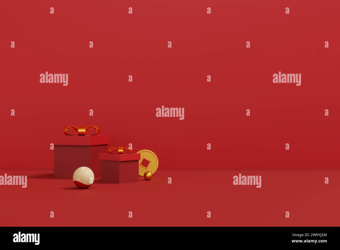 Happy chinese new year 2024 the dragon zodiac sign with red and gold ...