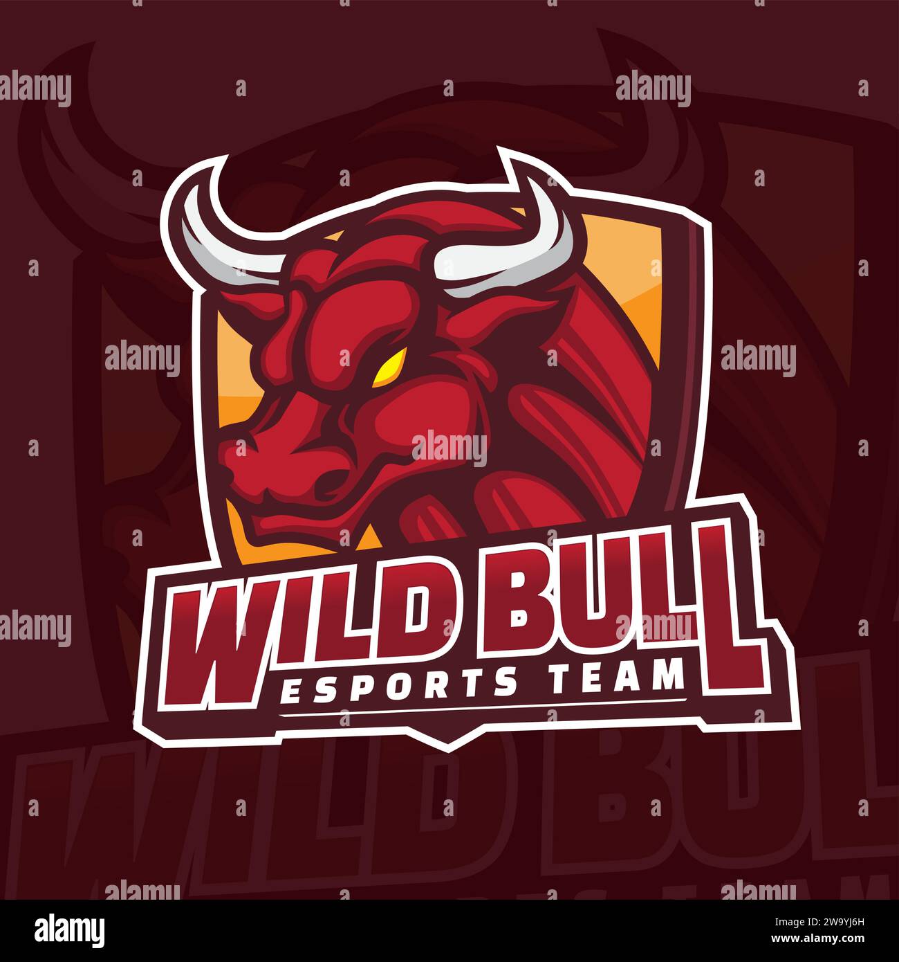 Bull Esports Gaming Mascot Logo Design Stock Vector Image & Art - Alamy