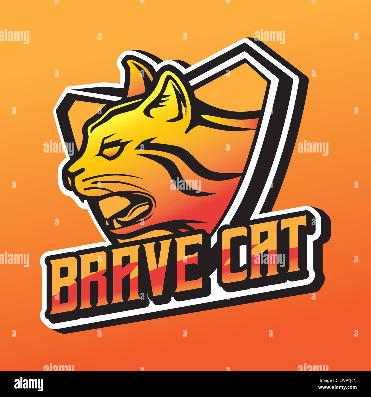 Cat Mascot Vector Logo Gaming Stock Vector Image & Art - Alamy