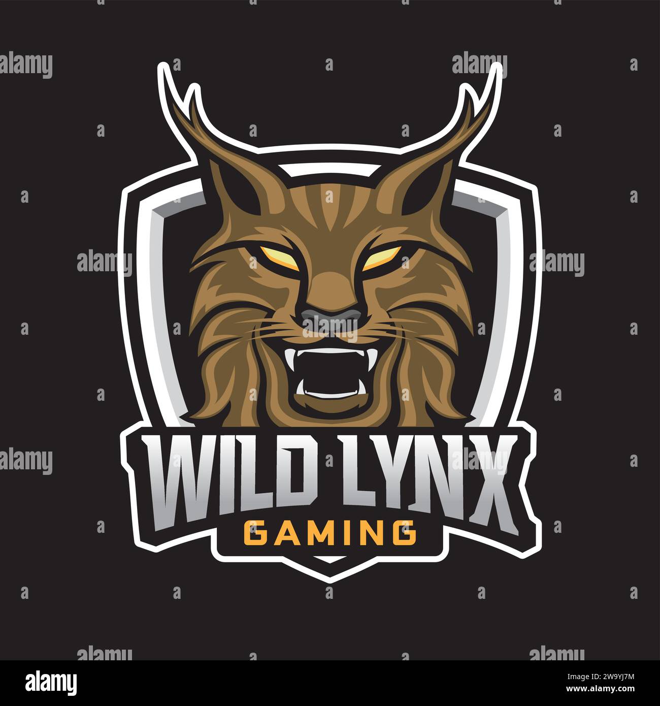 Lynx Cat Mascot Gaming Logo Design Stock Vector Image & Art - Alamy