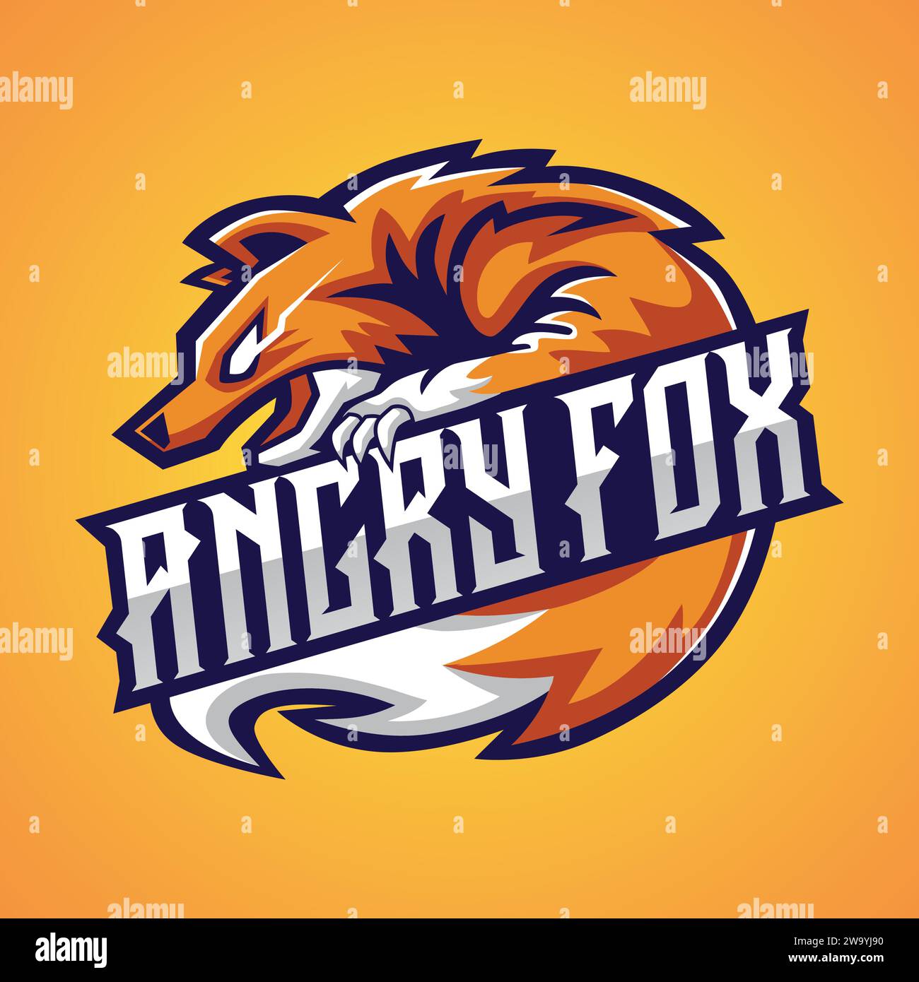 Fox Mascot Logo Vector Design Stock Vector Image & Art - Alamy