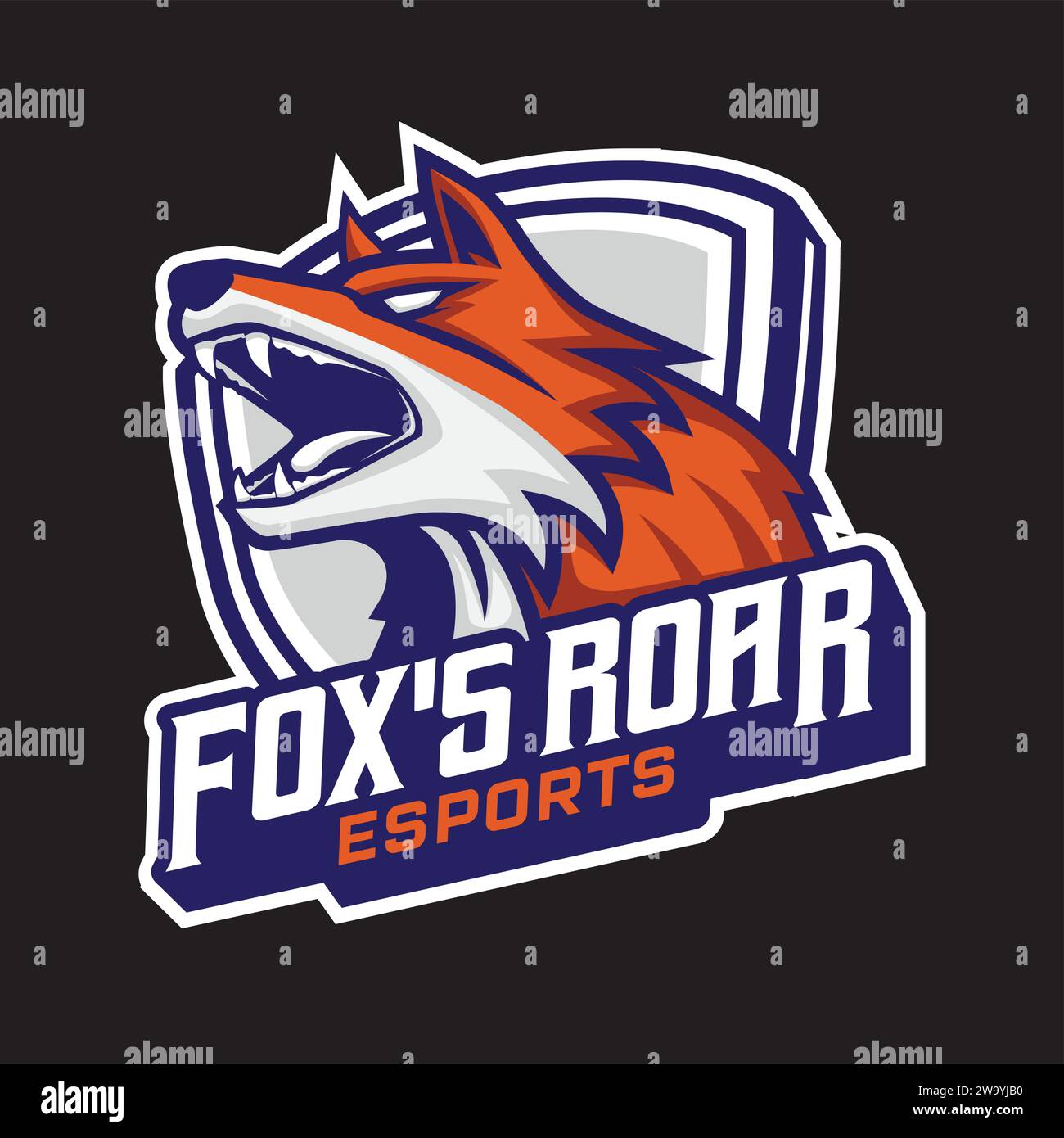 Fox Esport Mascot Gaming Logo Stock Vector Image & Art - Alamy