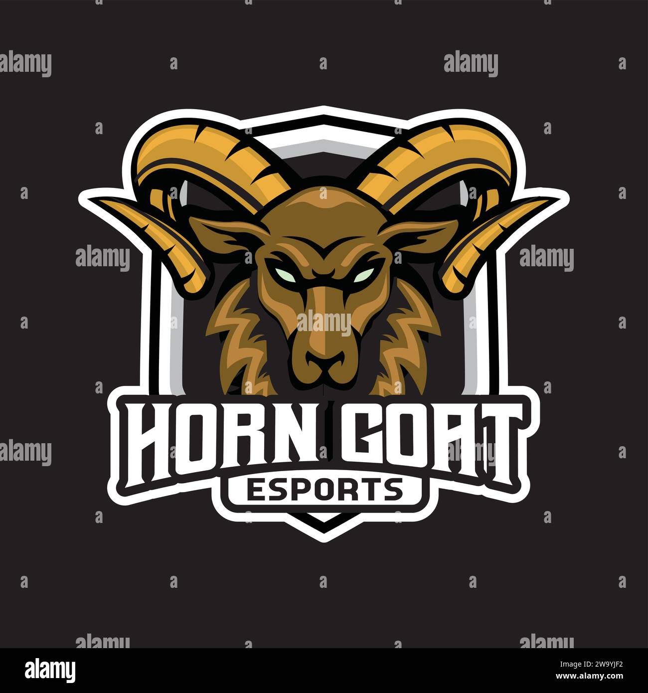 Goat Mascot Gaming Esport Logo Design Stock Vector Image & Art - Alamy
