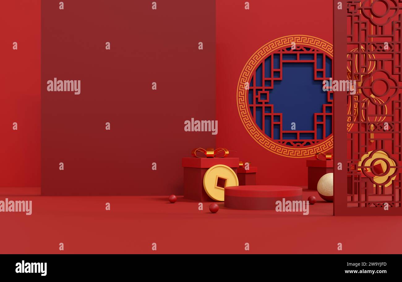 Happy chinese new year 2024 the dragon zodiac sign with red and gold ...