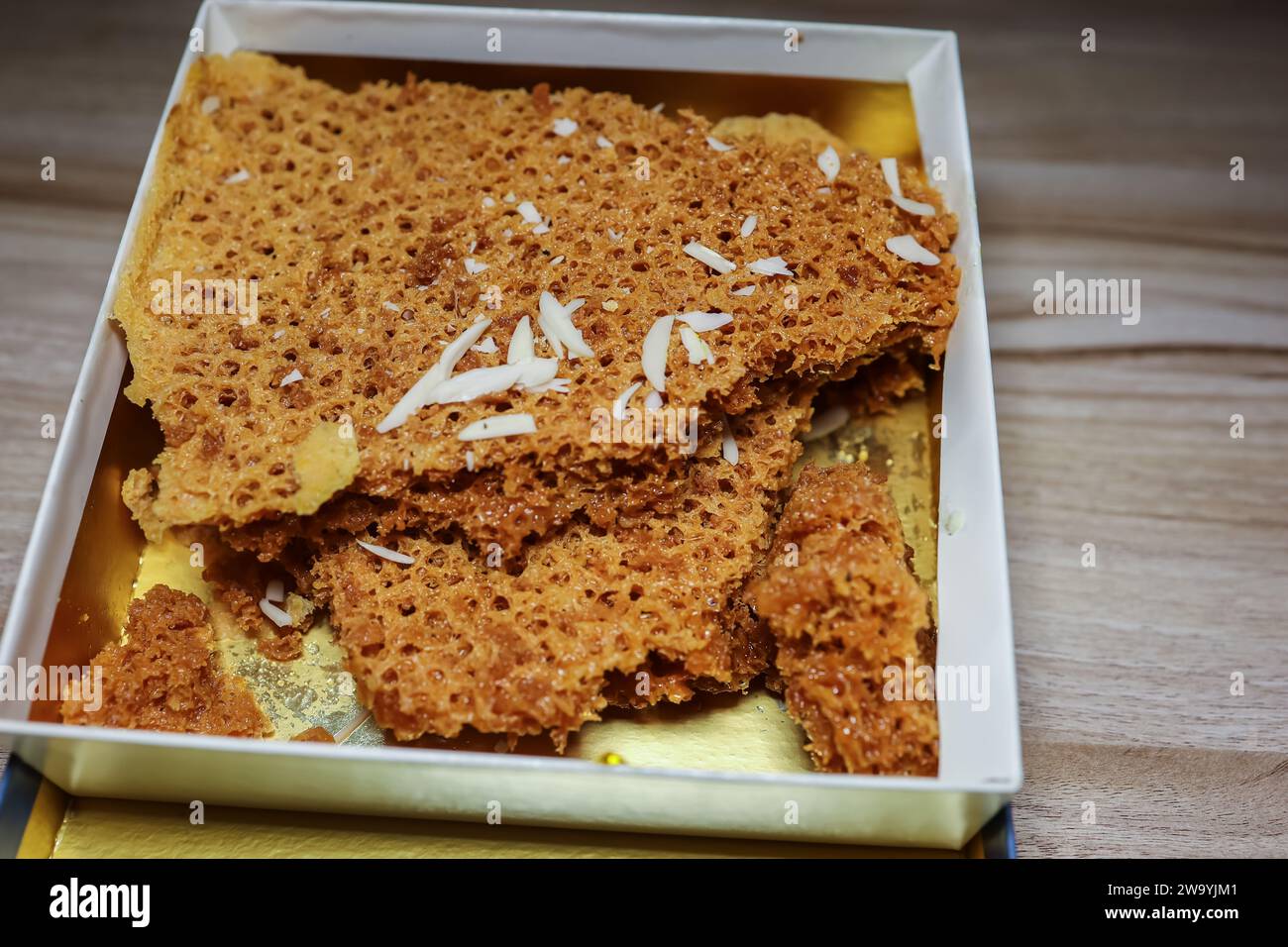 ghewar traditional indian delicious sweet close up shot in details from ...