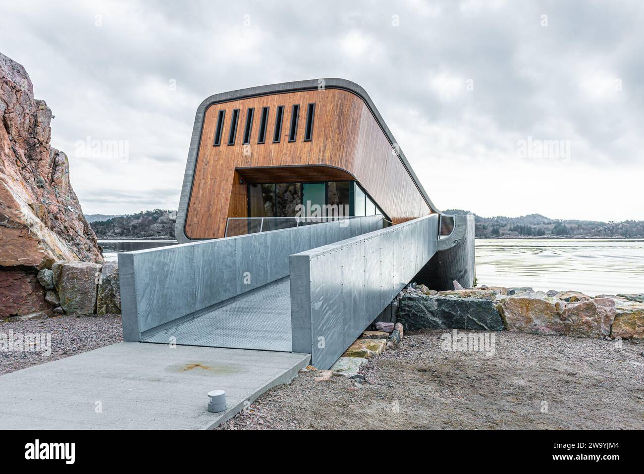 Lindesnes, Norway - April 16 2022: Exterior of Michelin underwater ...