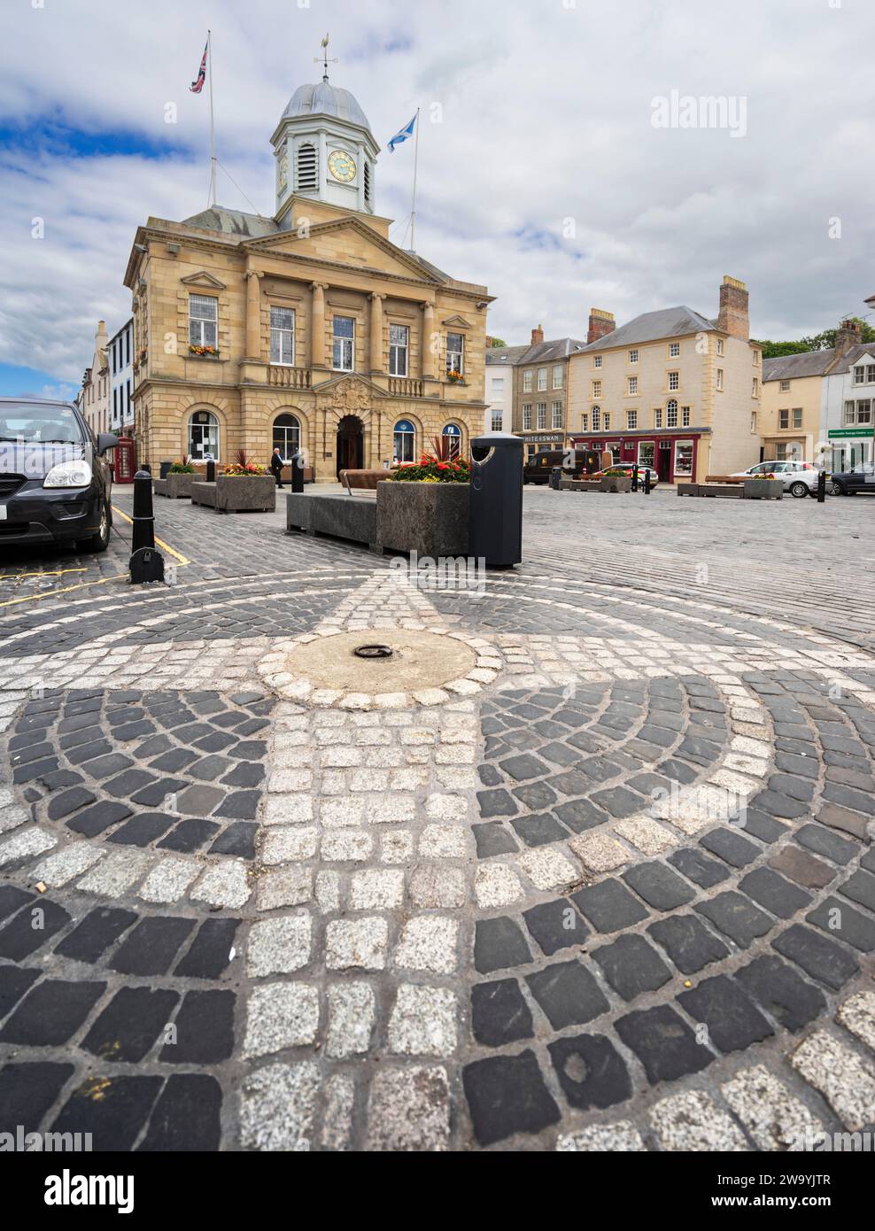 Kelso Bull Ring in the market square, Scottish Borders UK Stock Photo ...