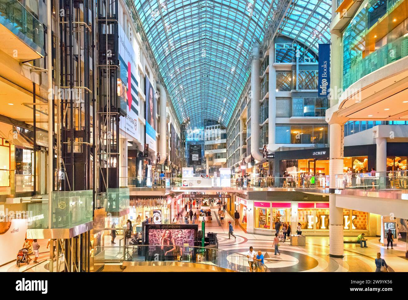 Toronto, Ontario, Canada-March 2, 2020: Inside of the Eaton Centre in ...