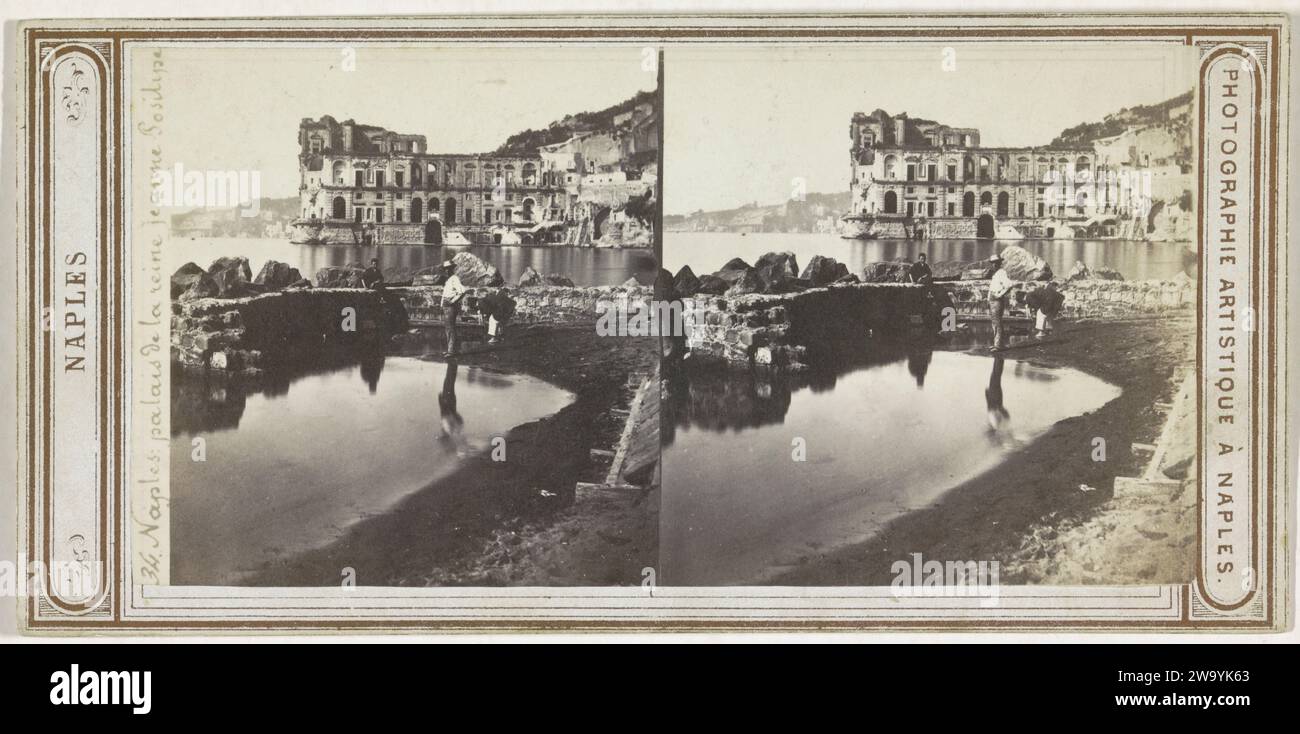 Palace of the Queen Jeanne Posilipe in Naples, c. 1865 stereograph ...