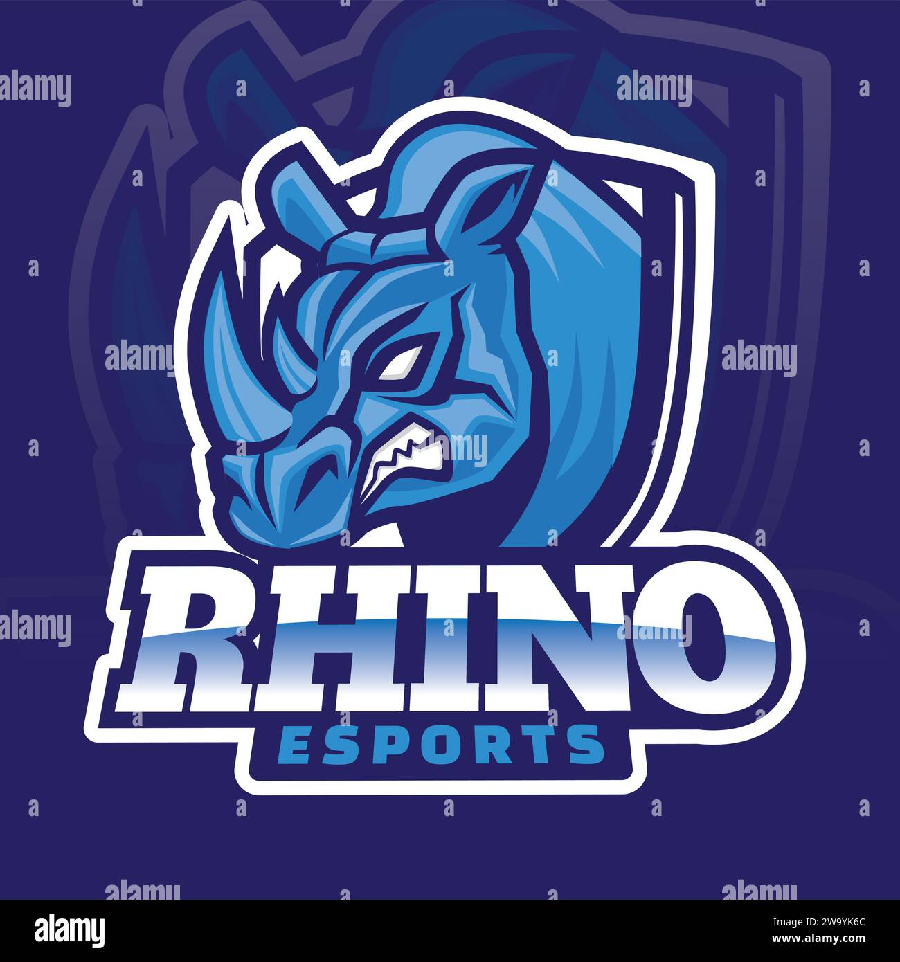 Rhino Esport Gaming Logo Design Stock Vector Image & Art - Alamy