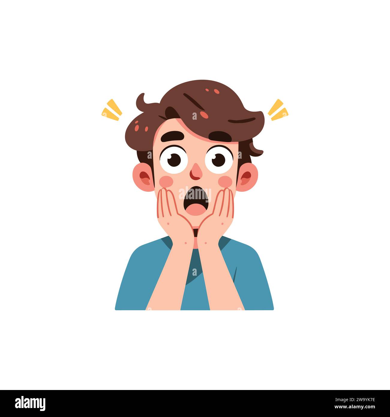 Cartoon surprised boy Cut Out Stock Images & Pictures - Alamy