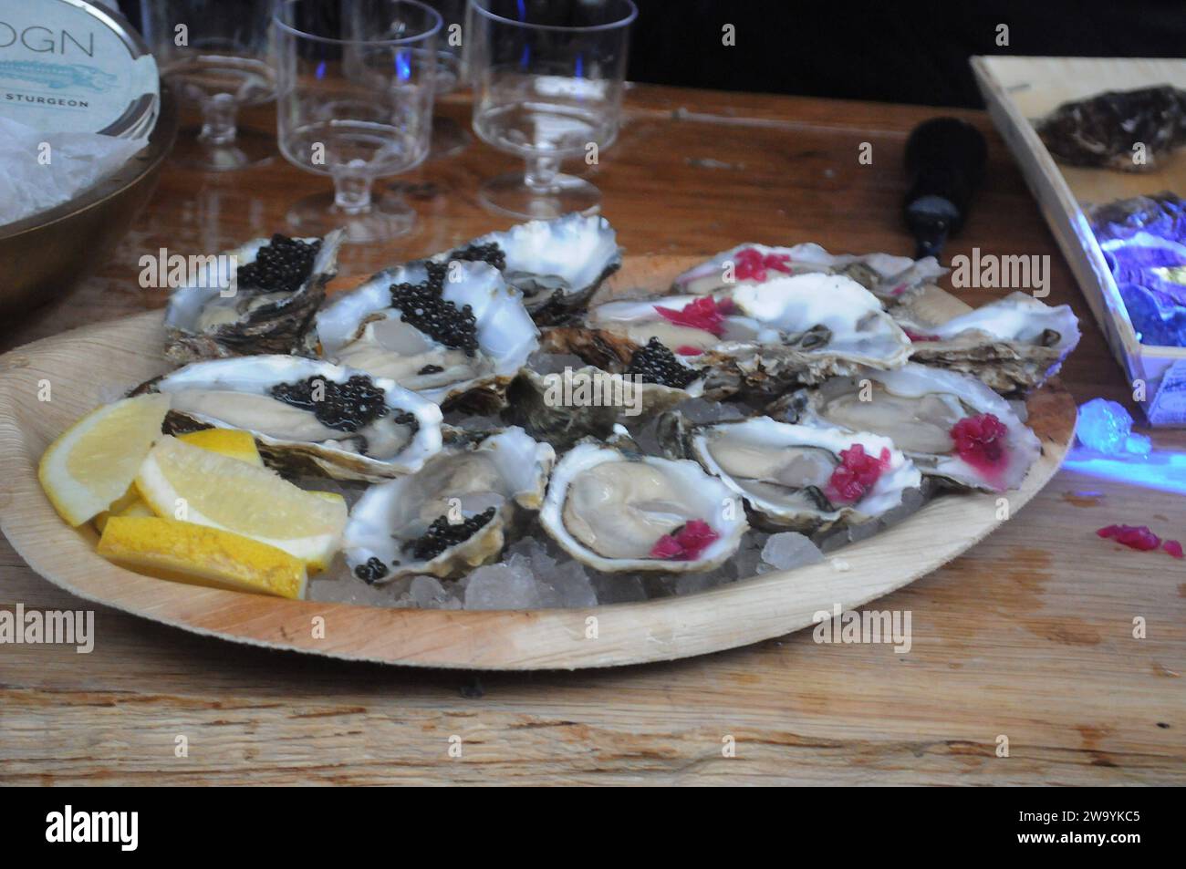 Copenhagen, Denmark /31 December 2023/Travellers and local enjoy osters ...