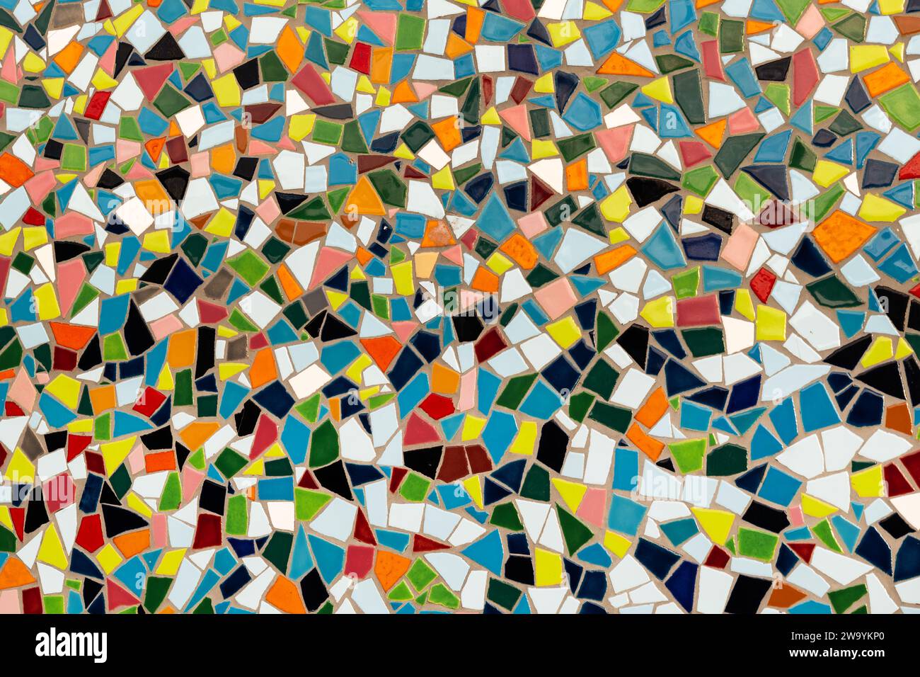 Multicolored mosaic tiles on a wall Stock Photo - Alamy
