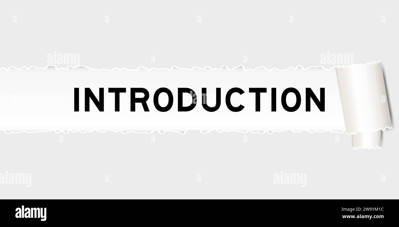 Ripped gray paper background that have word introduction under torn part Stock Vector Image ...