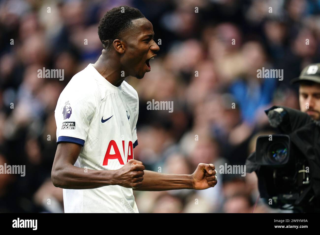 Tottenham Hotspur's Pape Matar Sarr celebrates scoring their side's ...