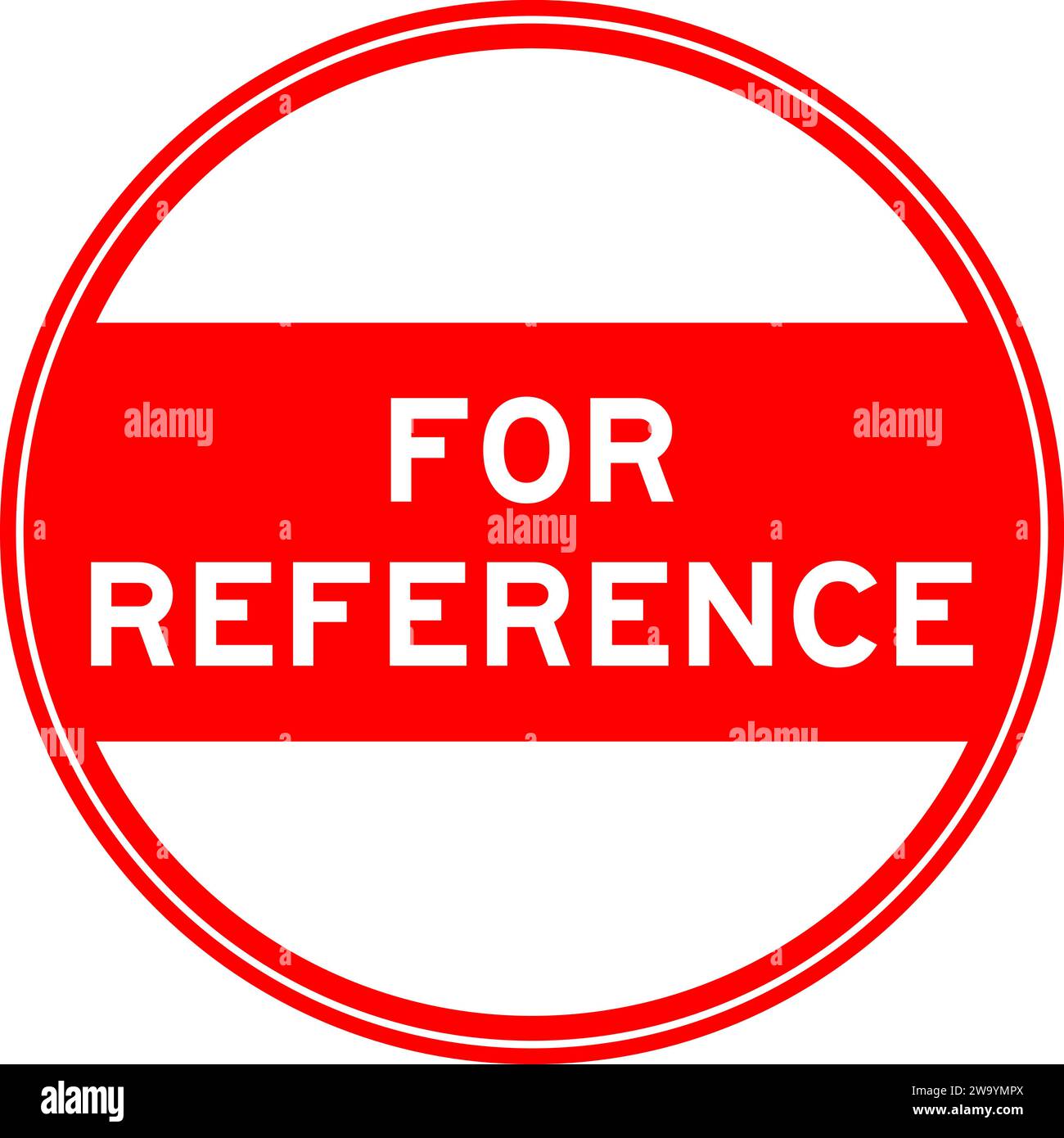 Red color round seal sticker in word for reference on white background ...