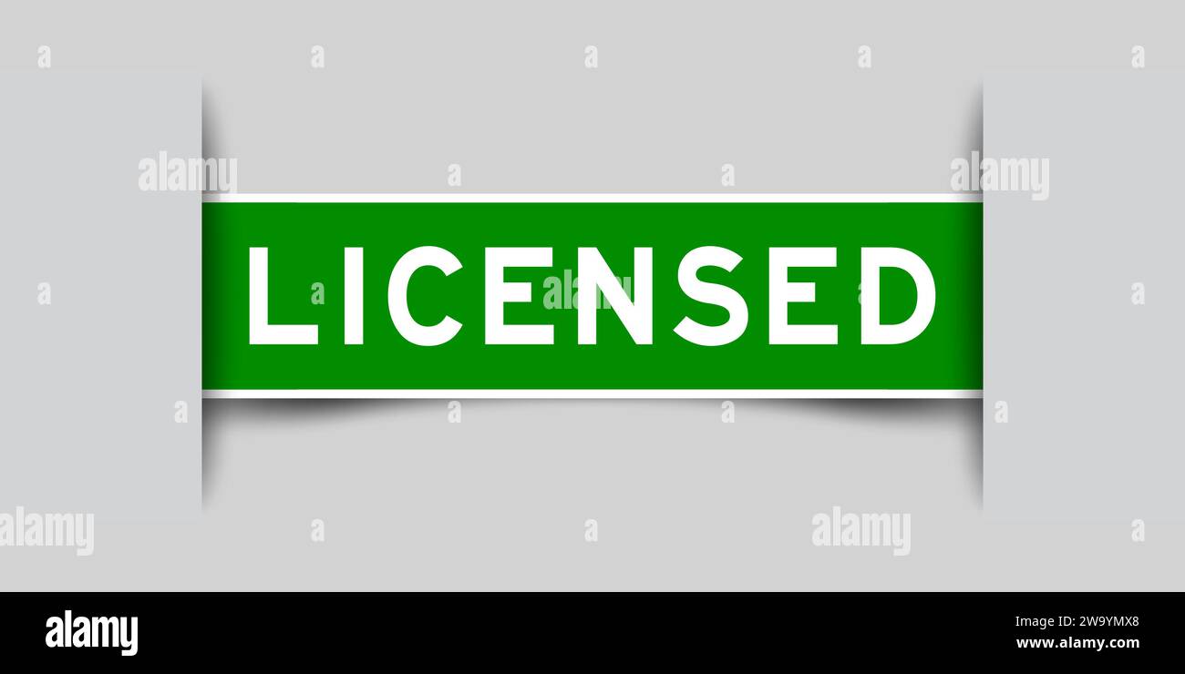 Official licensing sticker Stock Vector Images - Alamy