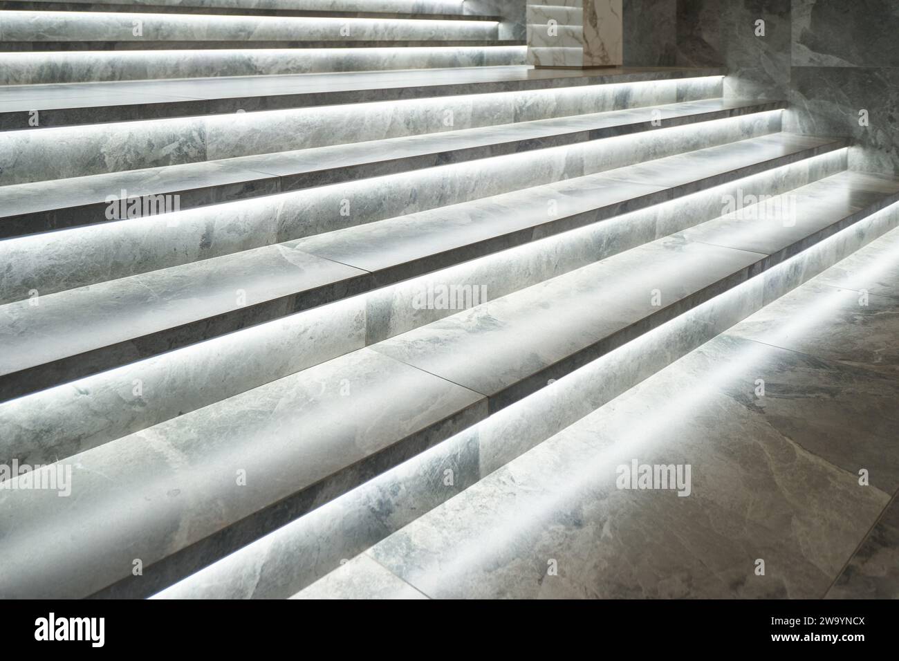 Luxury stone steps with LED lighting Stock Photo - Alamy
