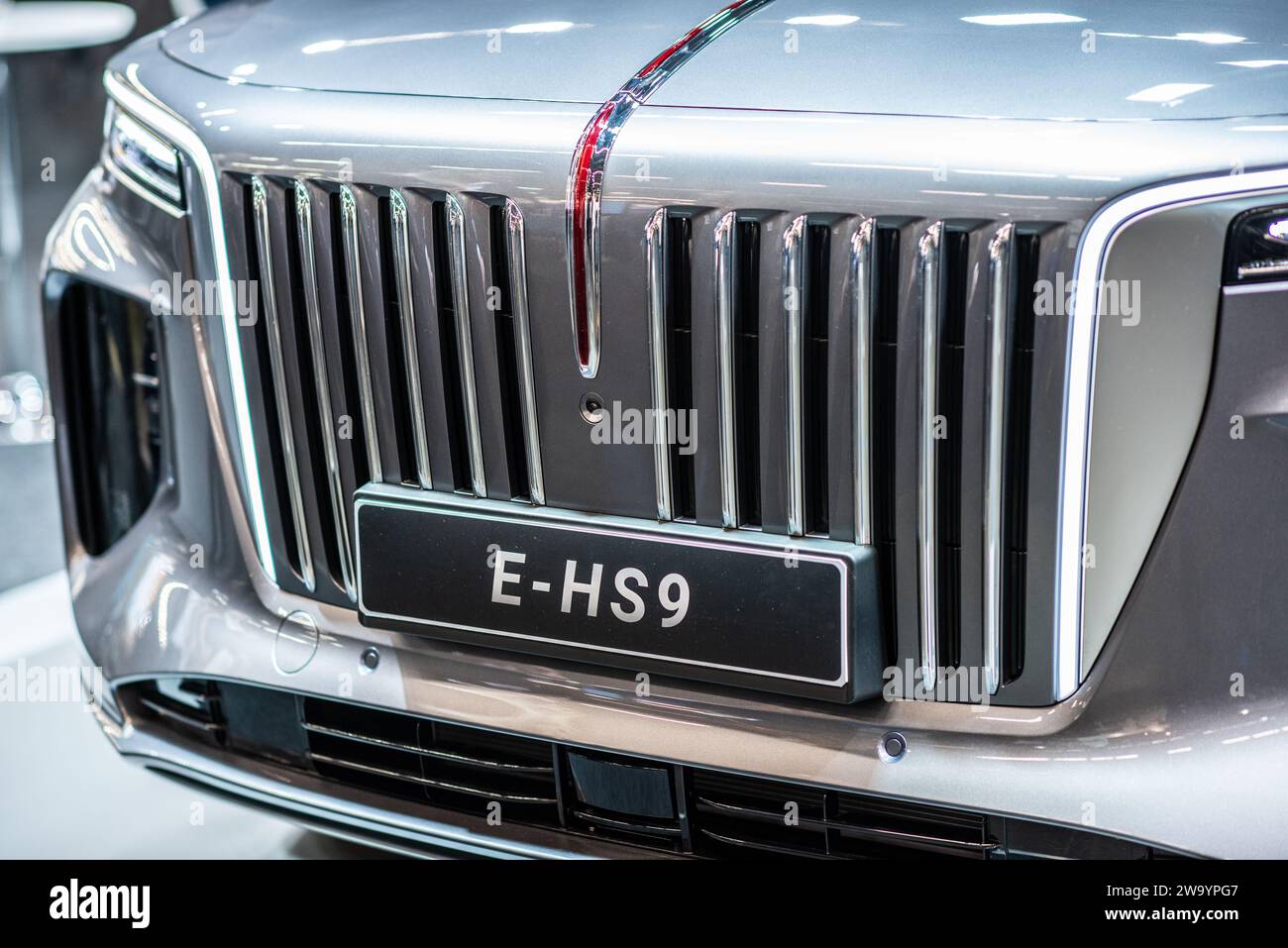 Gothenburg, Sweden - december 03 2022: Front of Hongqi E-HS9 electric luxury SUV Stock Photo - Alamy