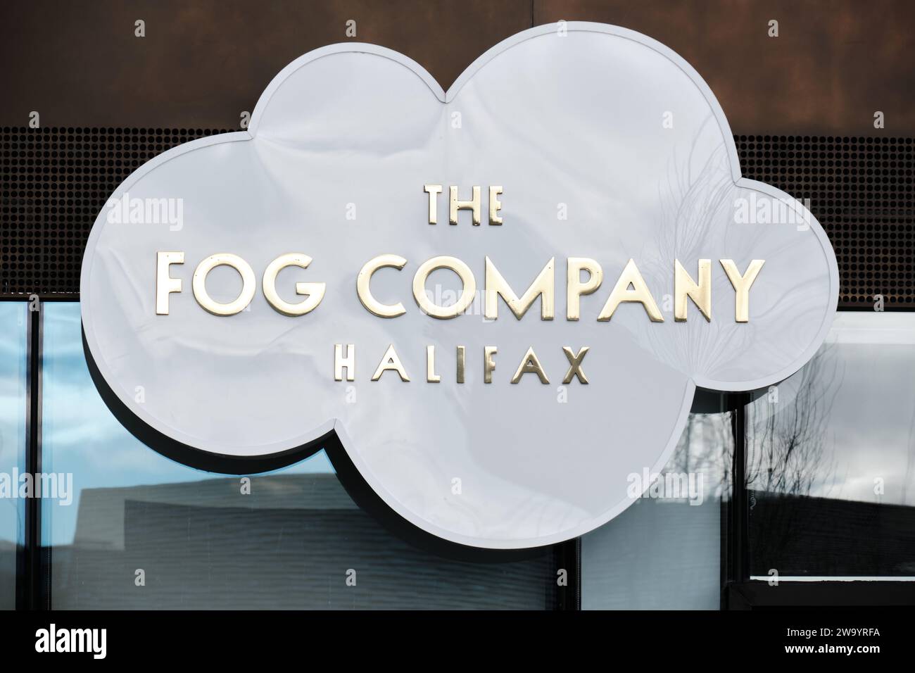 The Fog Company Halifax sign on harbourfront storefront Stock Photo - Alamy