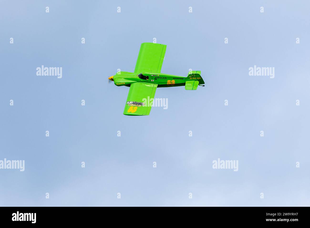 Cassutt Racer IIIM ‘G-BFMF’ airborne at the Race Day airshow held at ...