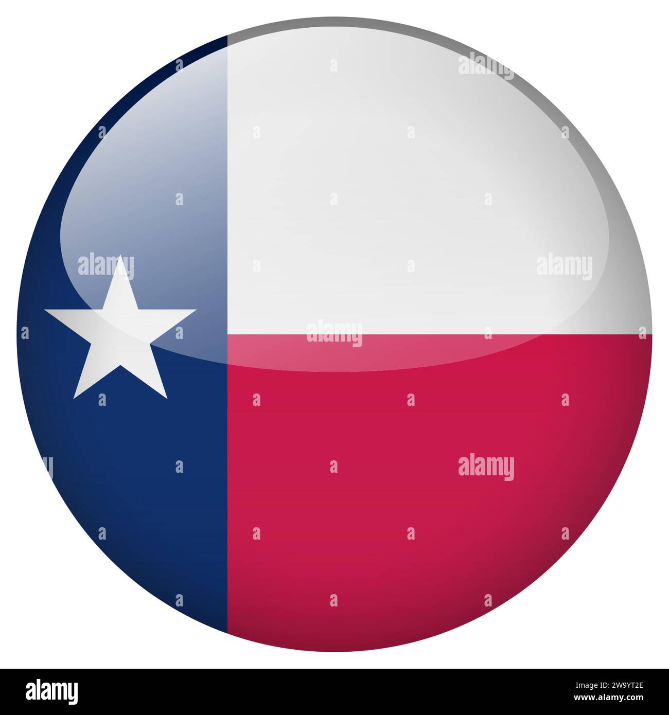 Texas flag button. Texas circle flag button isolated on white ...