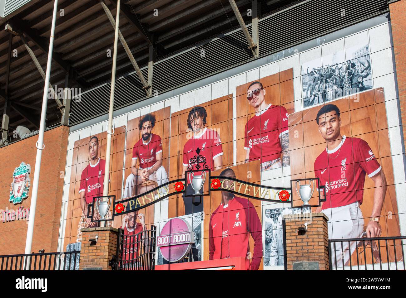 Paisley Gateway at Anfield stadium home to Liverpool Football Club one ...