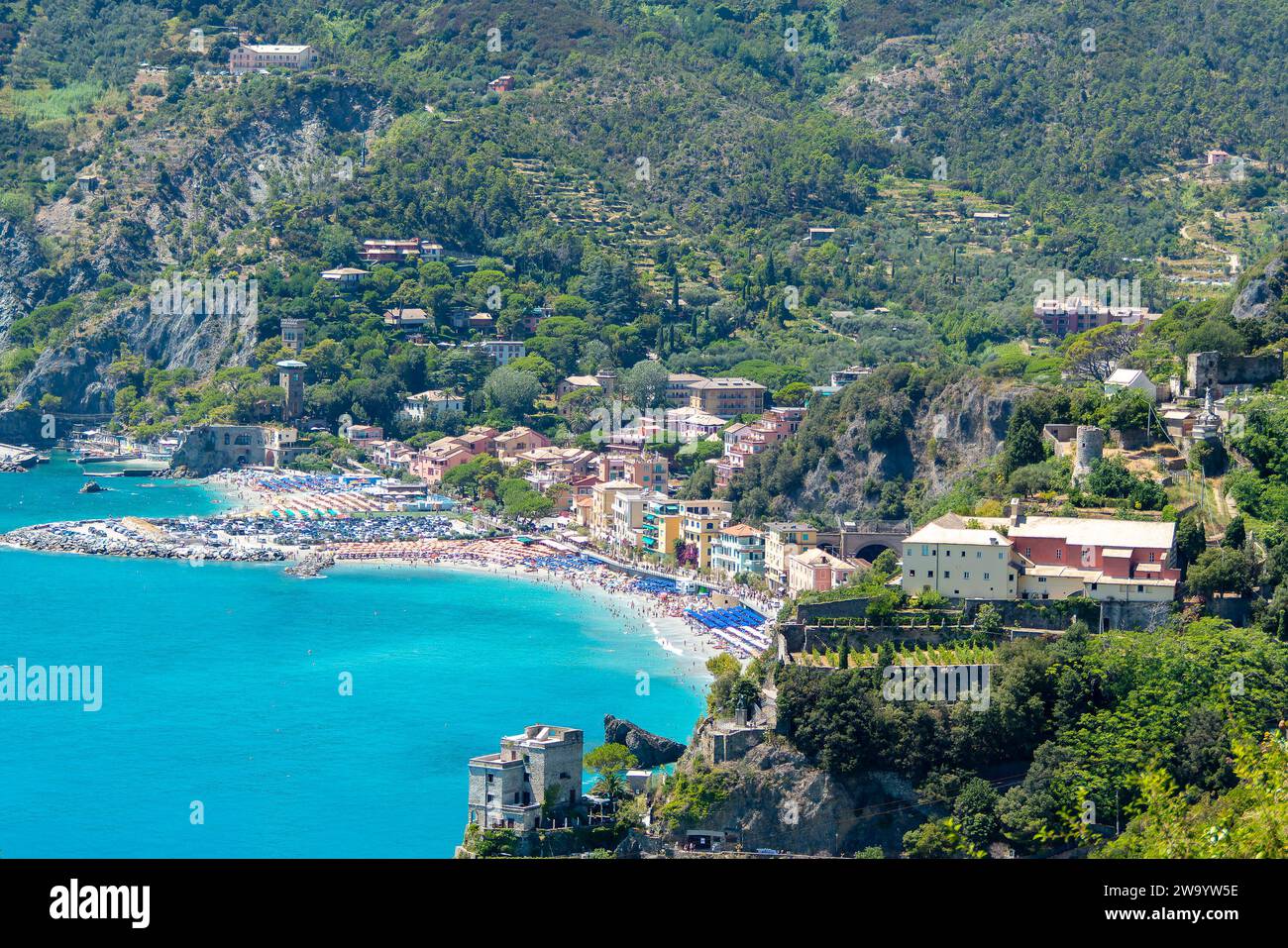 Monterosso, Italy, July 27, 2023. View of the coast of Portovenere al ...