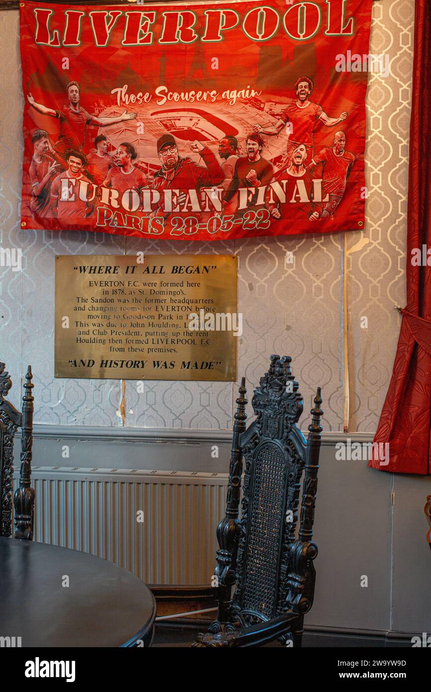 The world famous Arkles Pub in Liverpool, with polished brass plate ...