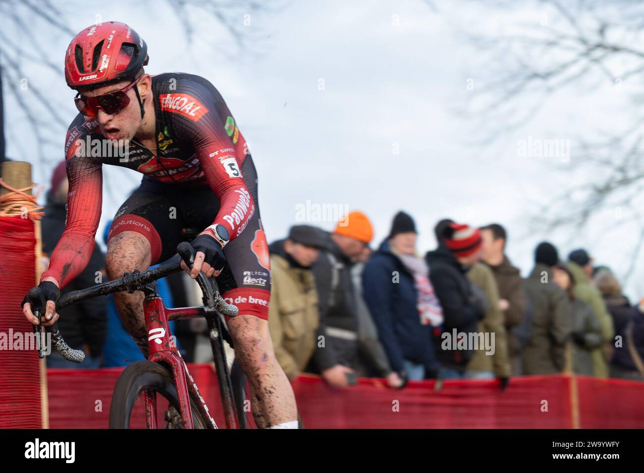 Ryan Kamp team Baloise Trek Lions pictured during the men’s UCI Cyclo ...