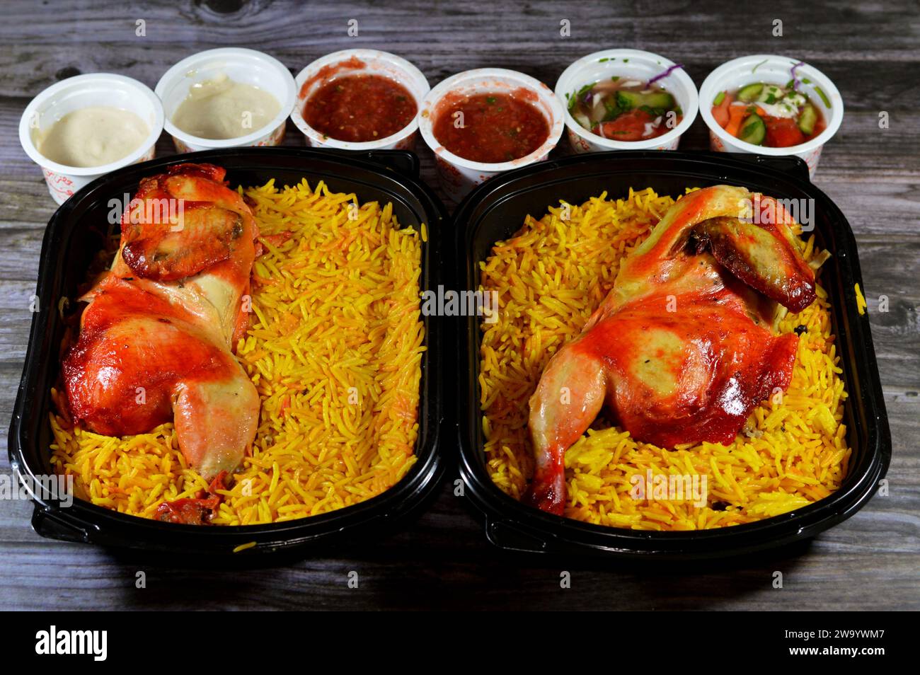 Cairo, Egypt, December 26 2023: Hadramout Antar restaurant Chicken ...