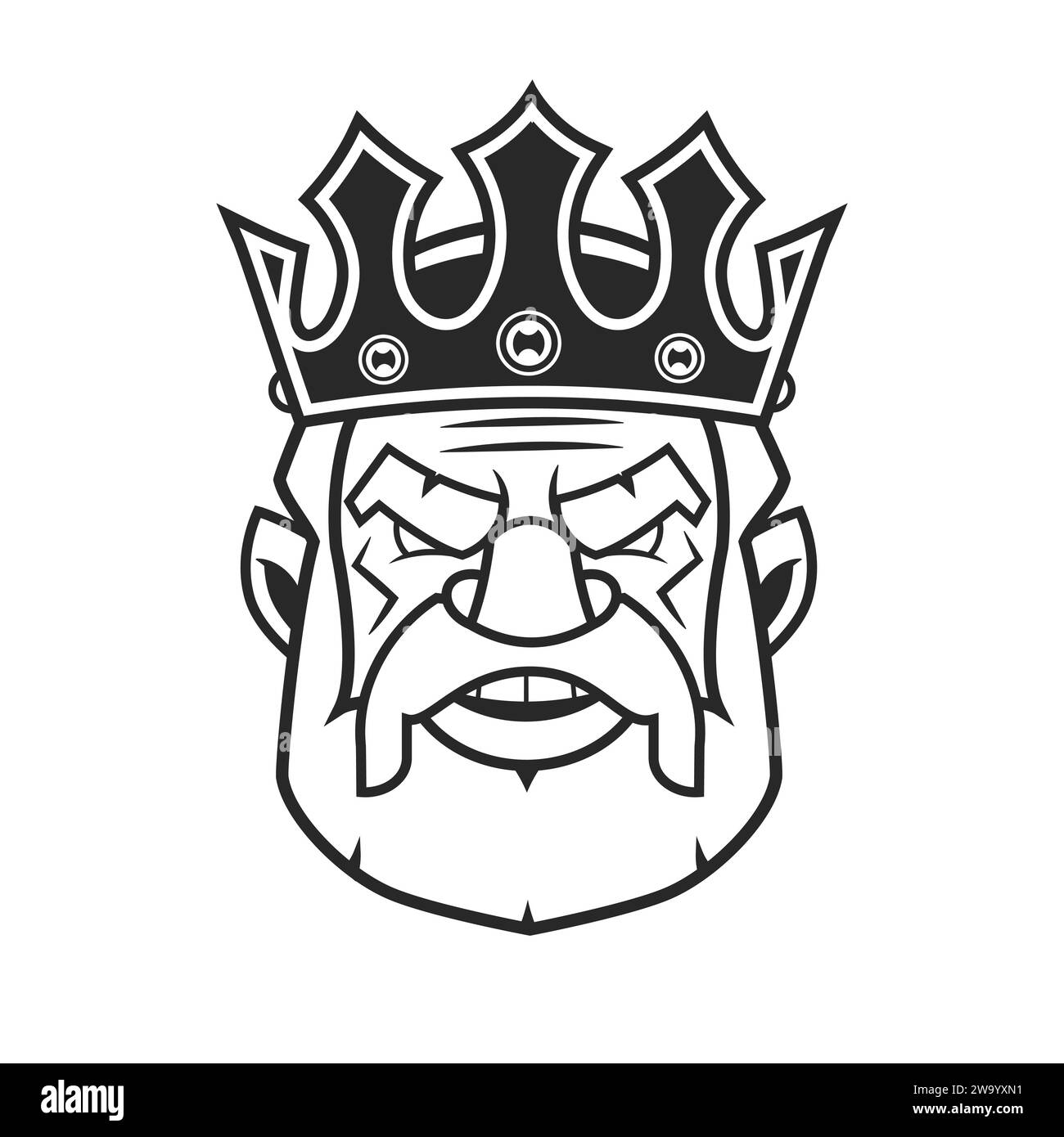 Grunge style Graffiti Crown isolated on white vector. Rock n Roll style ...